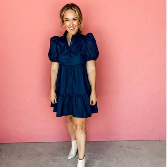 Ruthie Grace | Dresses | Ruthie Grace Out Of The Blue Poplin Shirt ...
